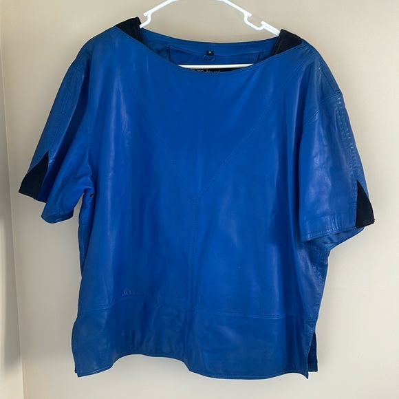 Pelle Pelle | Tops | Vintage 0 Leather Pelle Pelle Marc Buchanan Blue ...